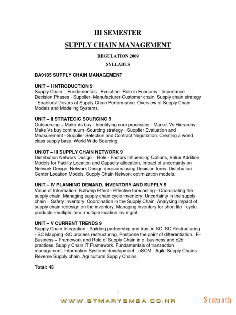 SCM Notes | PDF | Warehouse | Supply Chain