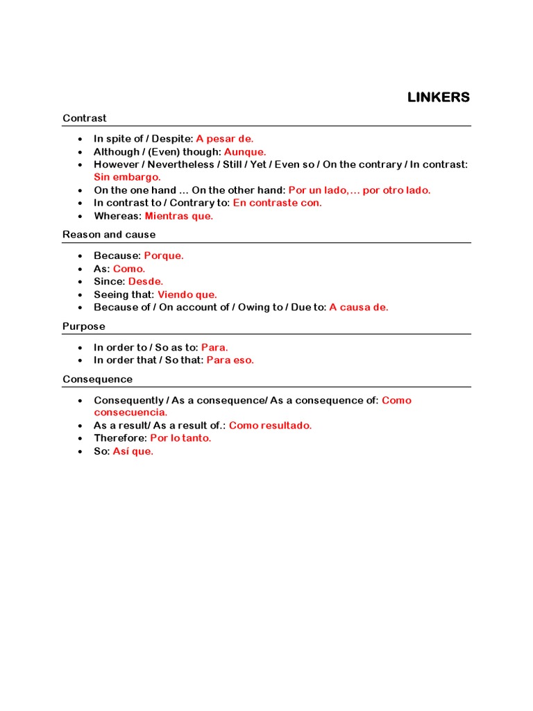 B2.2 - Vocabulary and Linkers PDF | PDF