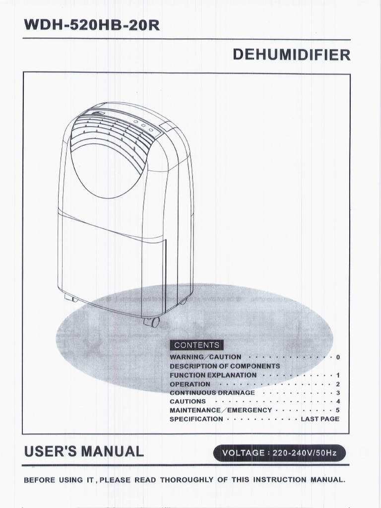 English Operating Manual WDH-520HB PDF | PDF