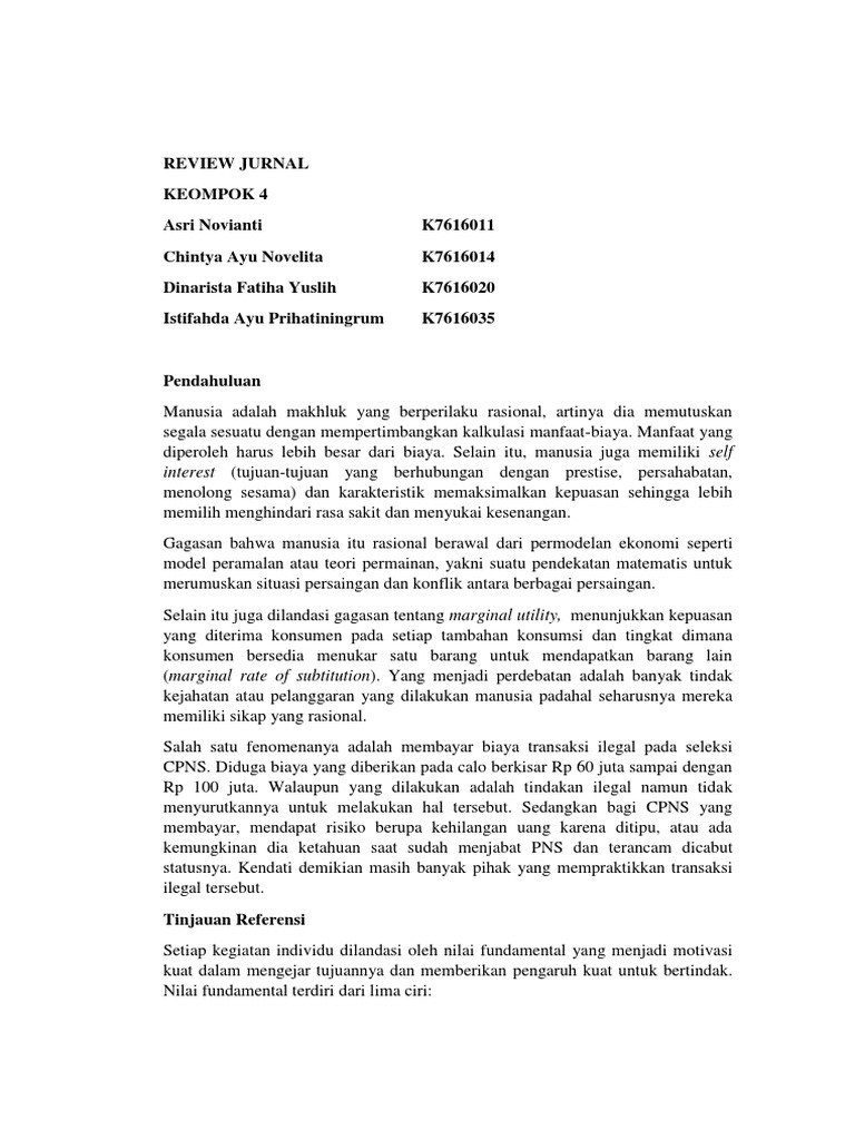Contoh Review Jurnal | PDF