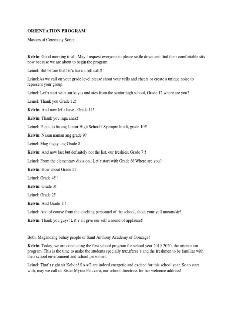 Script | PDF | Educational Stages | Students