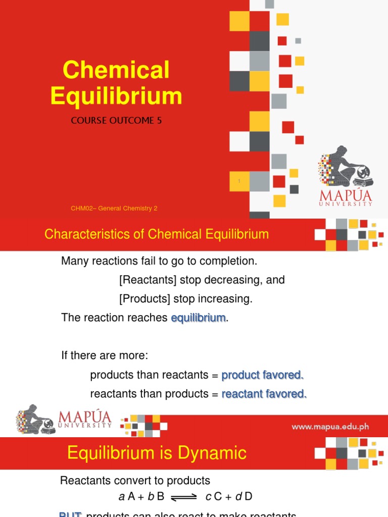 (CO5) Chemical Equilibrium | PDF | Chemical Equilibrium | Stoichiometry
