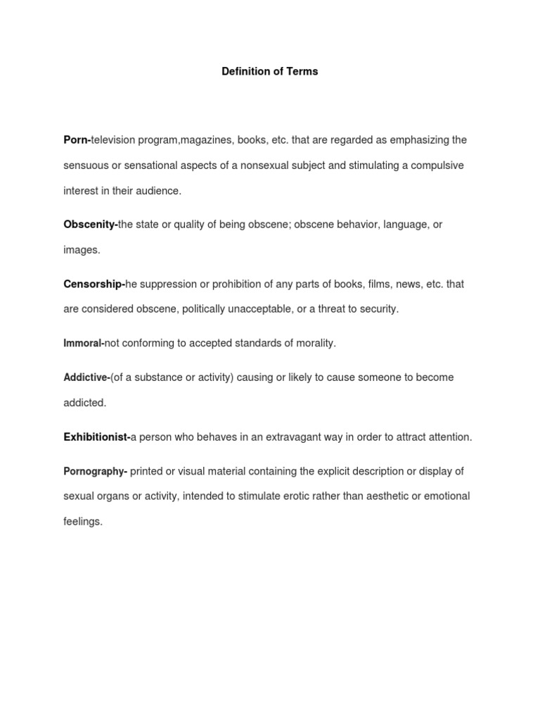 Definition of Terms: - Printed or Visual Material Containing The ...
