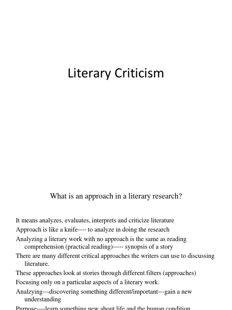 Literary Approach | PDF | Literary Criticism | Sociology