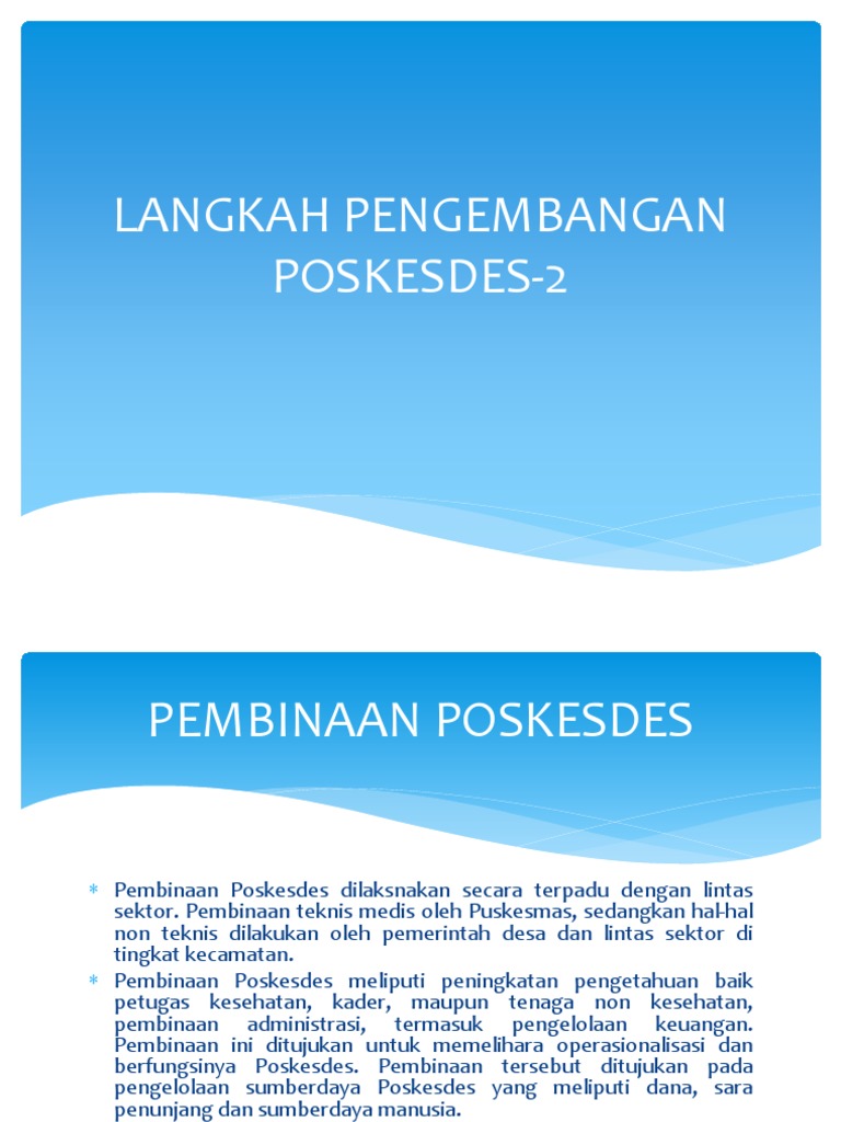 Langkah Pengembangan Poskesdes | PDF | Ilmu Sosial