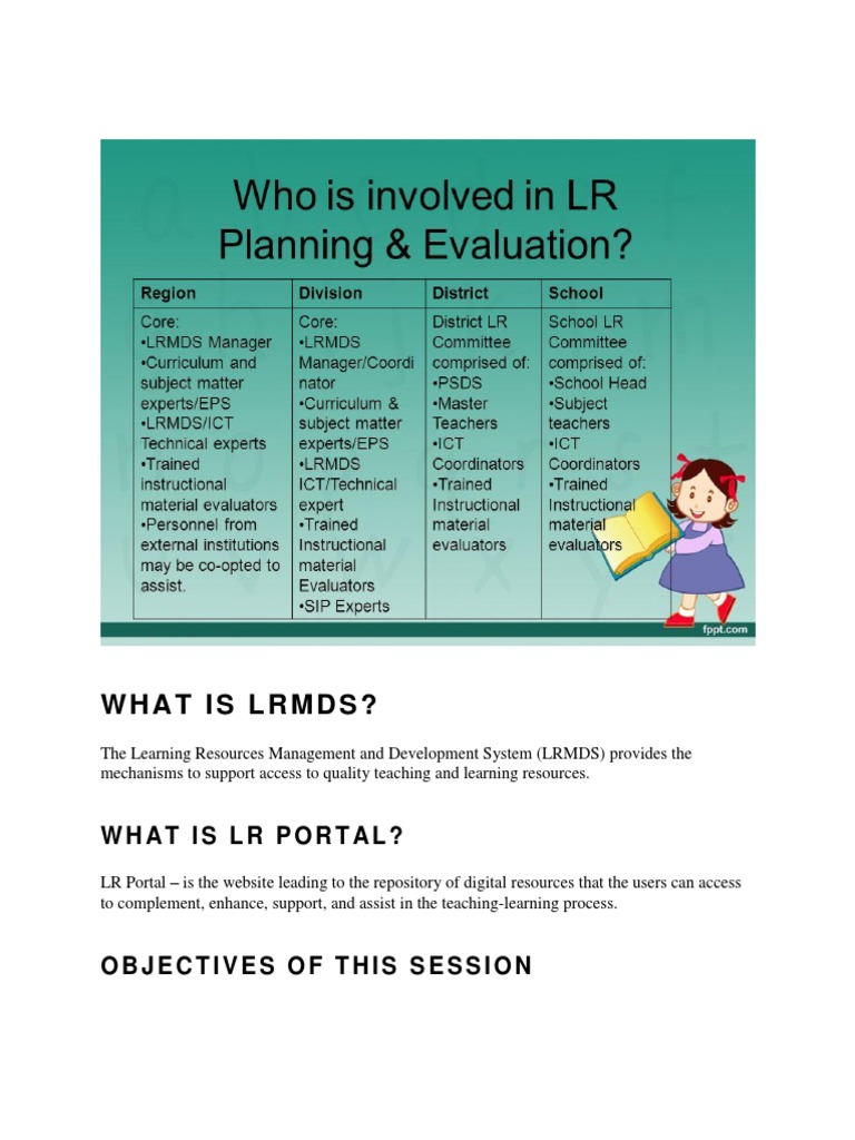 What Is LRMDS | PDF | Teachers | World Wide Web