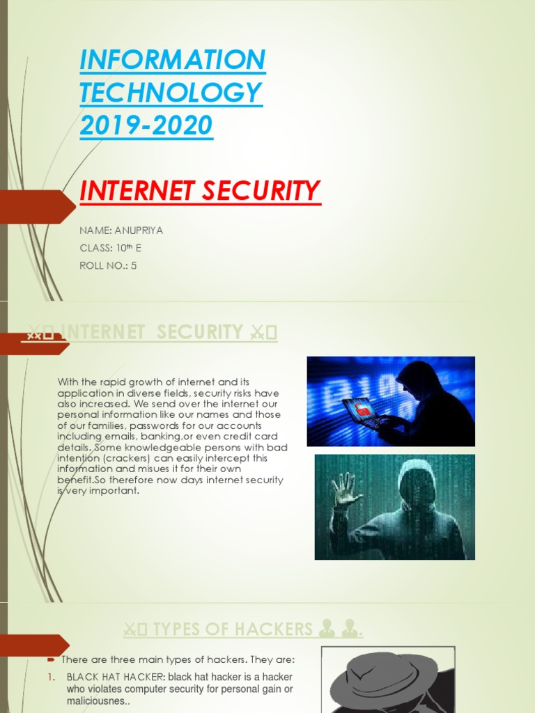 Information Technology 2019-2020: Internet Security | PDF | Security ...