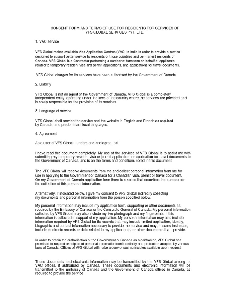 Consent Form Eng | PDF | Personally Identifiable Information | Travel Visa