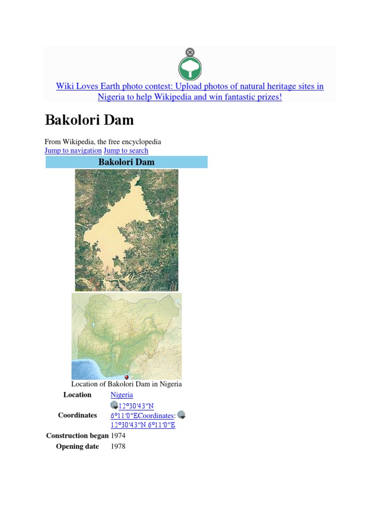 Bakolori Dam | PDF | Natural Resource Management | Agriculture