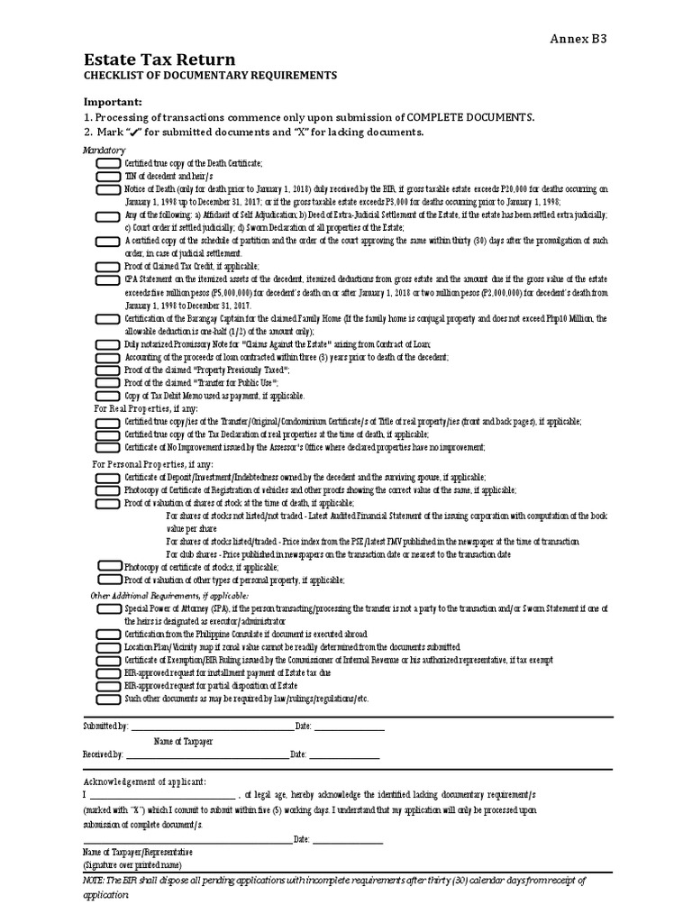 Estate Tax Return: Mandatory | PDF | Stocks | Valuation (Finance)