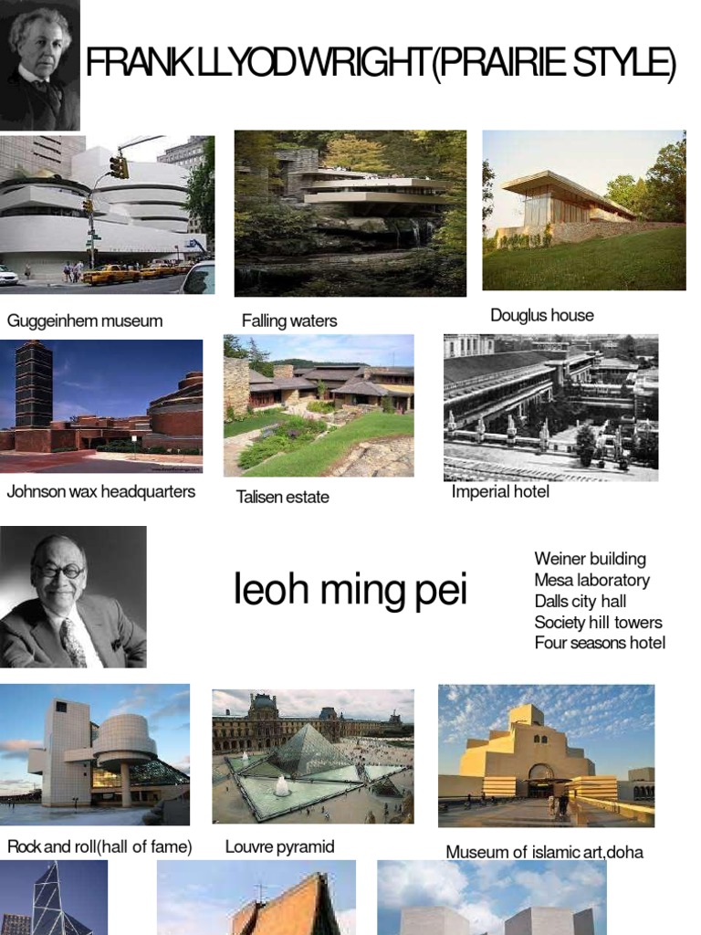 Famous Architects and Their Works | PDF | Style | Design