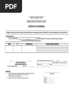 PRC Form 104 Certificate of Experience | PDF | Government Information ...