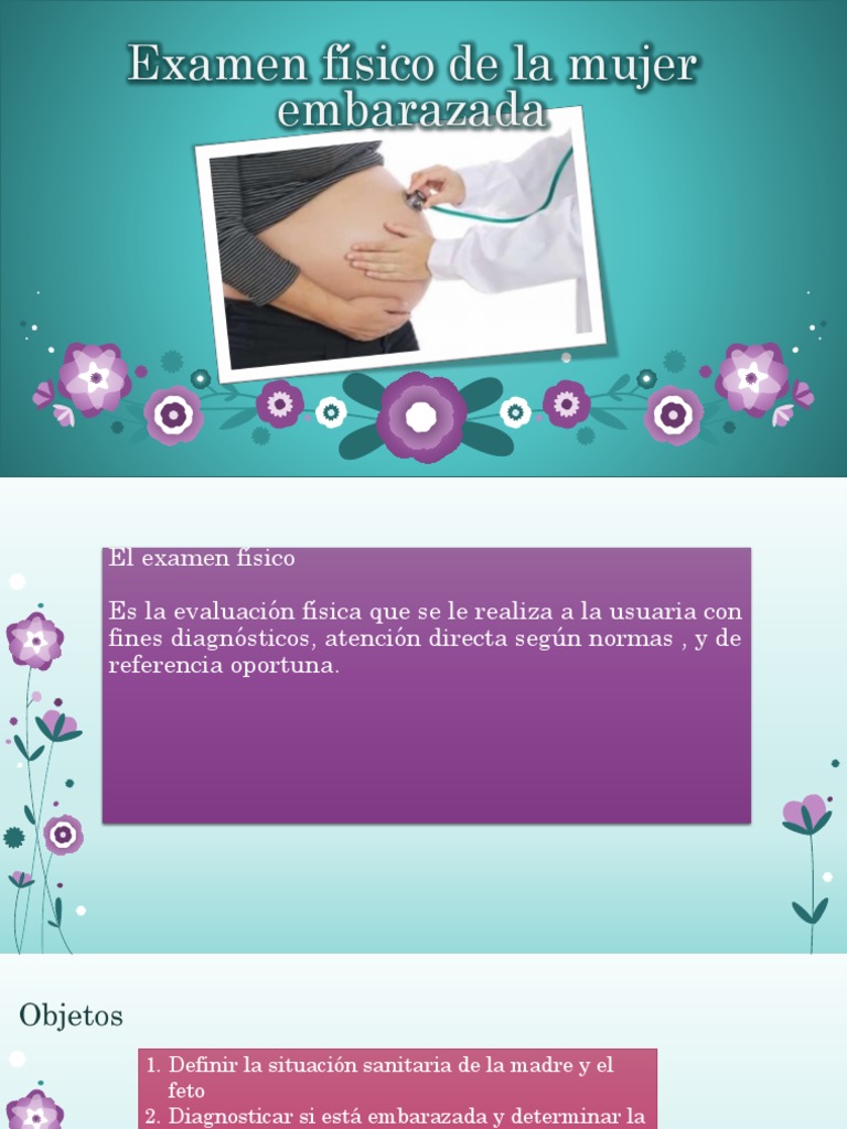 Examen Físico de La Mujer Embarazada | PDF | Reproducción humana | Especialidades Medicas