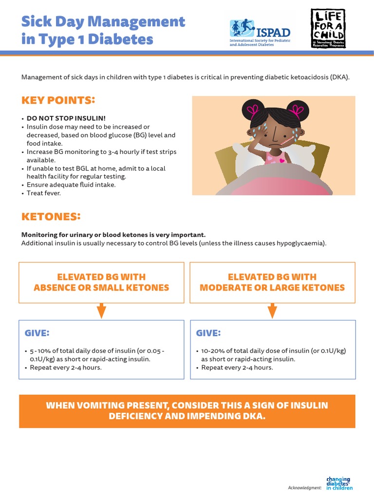 Sick Day Management for Type 1 Diabetes | PDF