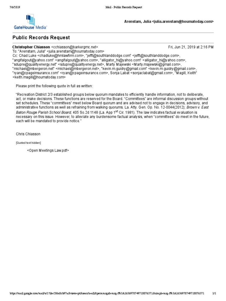 Public Records Request | PDF