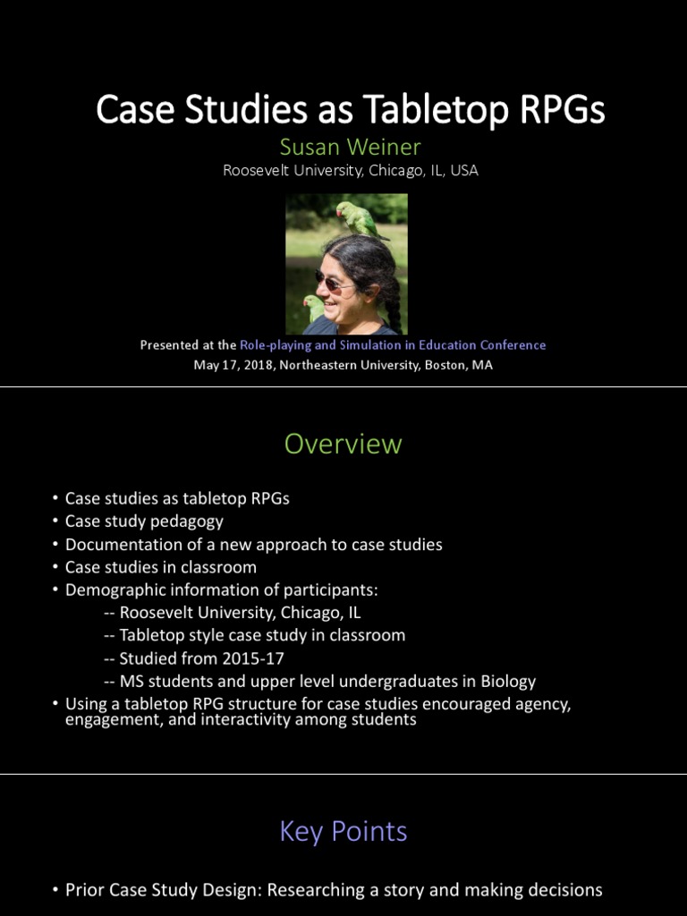 Case Study Tabletop Presentation 2018 | PDF | Tabletop Role Playing ...