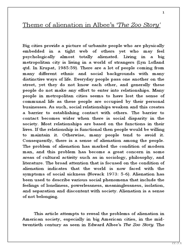 Theme of Alienation | PDF | Social Alienation | Loneliness