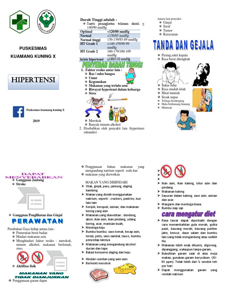 Leaflet Hipertensi Prolanis Silvi Di Puskesmas Kuamang Kuning X | PDF