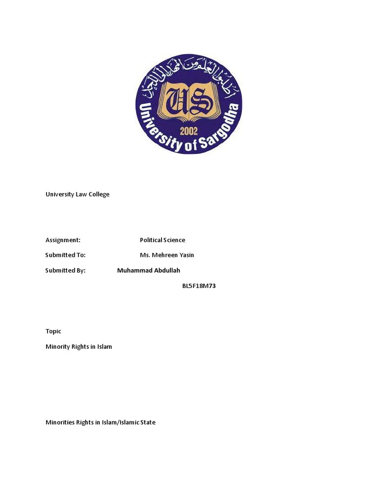 Minority Rights in Islam: Analyzing the Concept of Dhimma and its ...