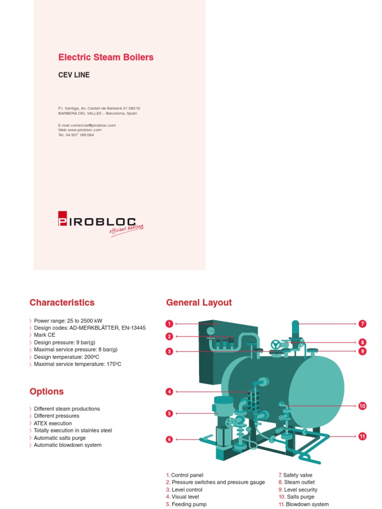 Pirobloc Electric Steam Boilers | PDF | Energy Conversion ...