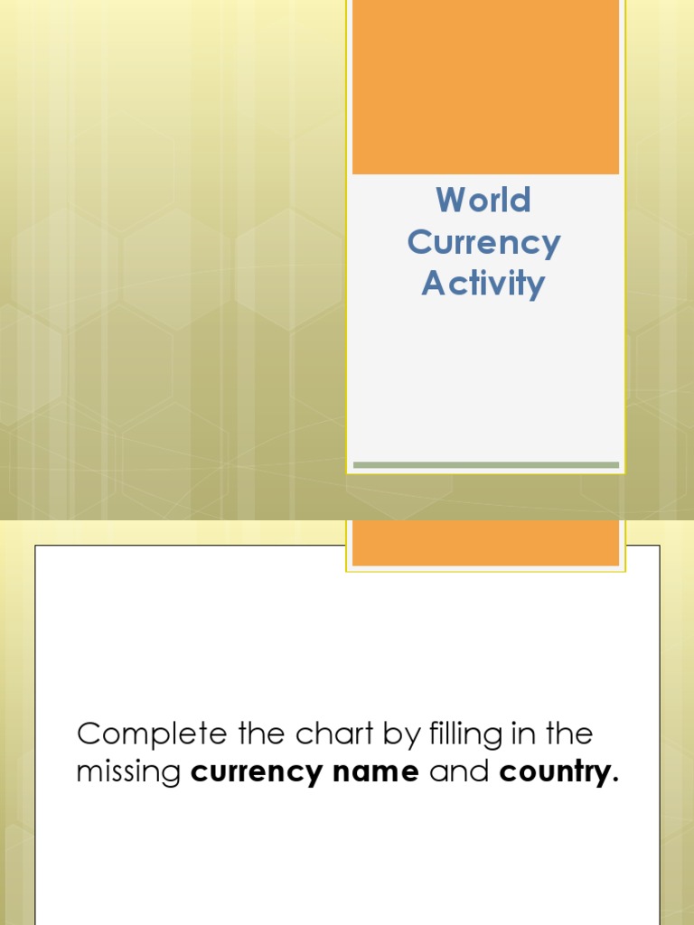 World Currency Chart Activity | PDF