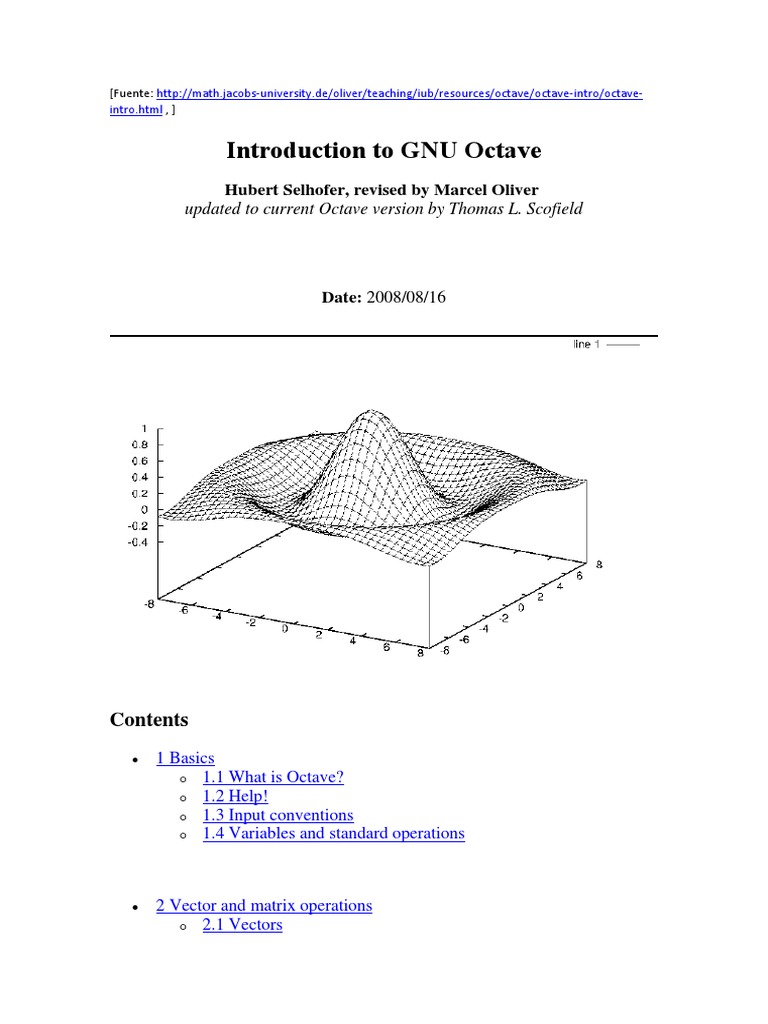 Introduction To GNU Octave: Updated To Current Octave Version by Thomas ...