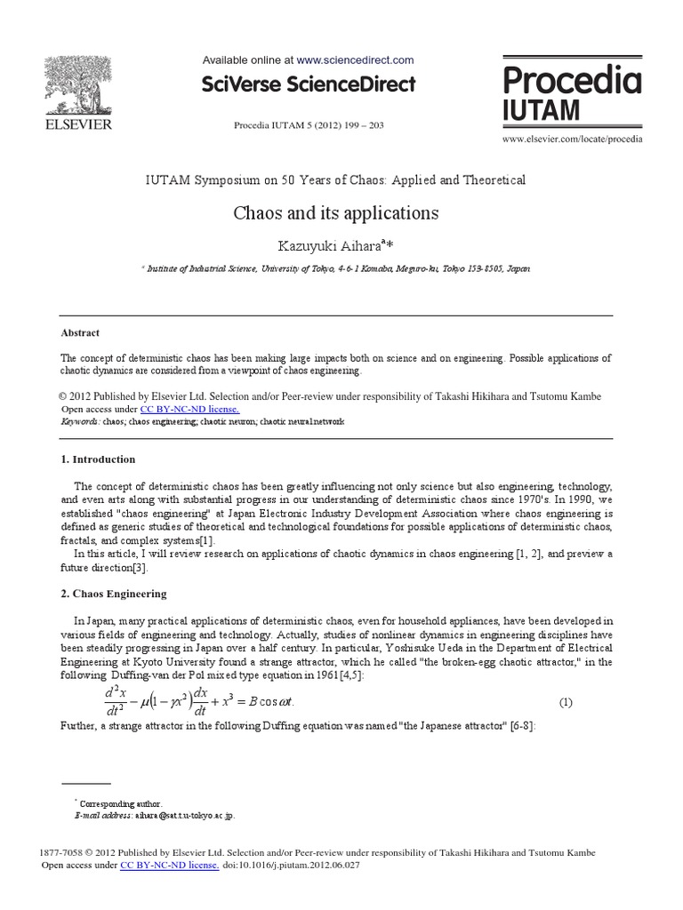 Chaos and Its Applications | PDF | Chaos Theory | Mathematical Model