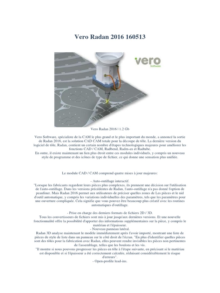 Radan 2016 : Innovations CAD/CAM | PDF | Simulation | Logiciel