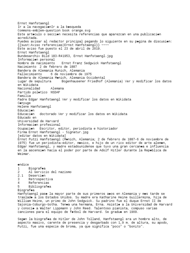 Ernst Hanfstaengl | PDF | Nacionalismo alemán | Alemania nazi