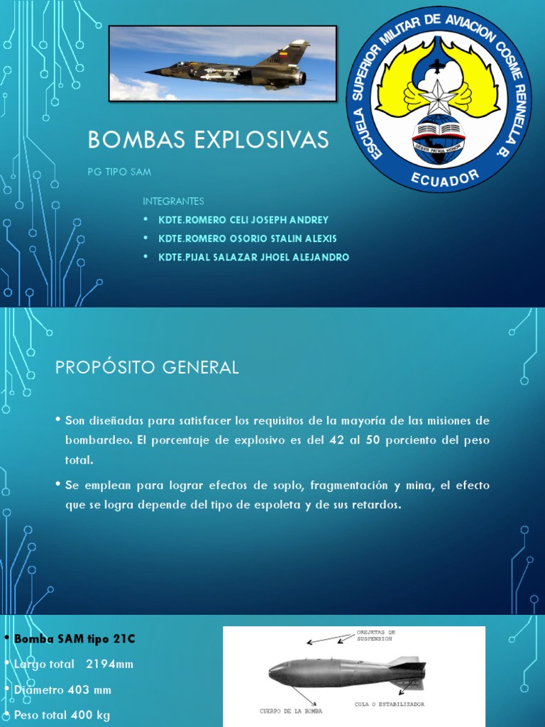 Tipos de Bombas Explosivas y Efectos | PDF