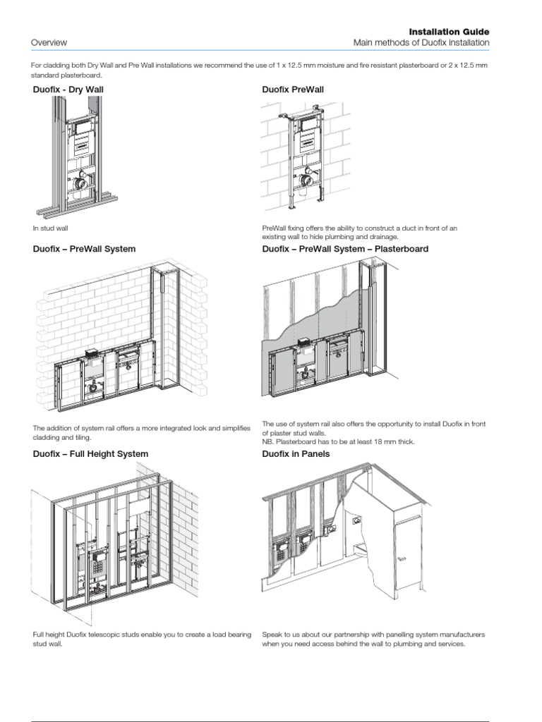 Geberit Installation Guide | PDF | Wall | Drywall