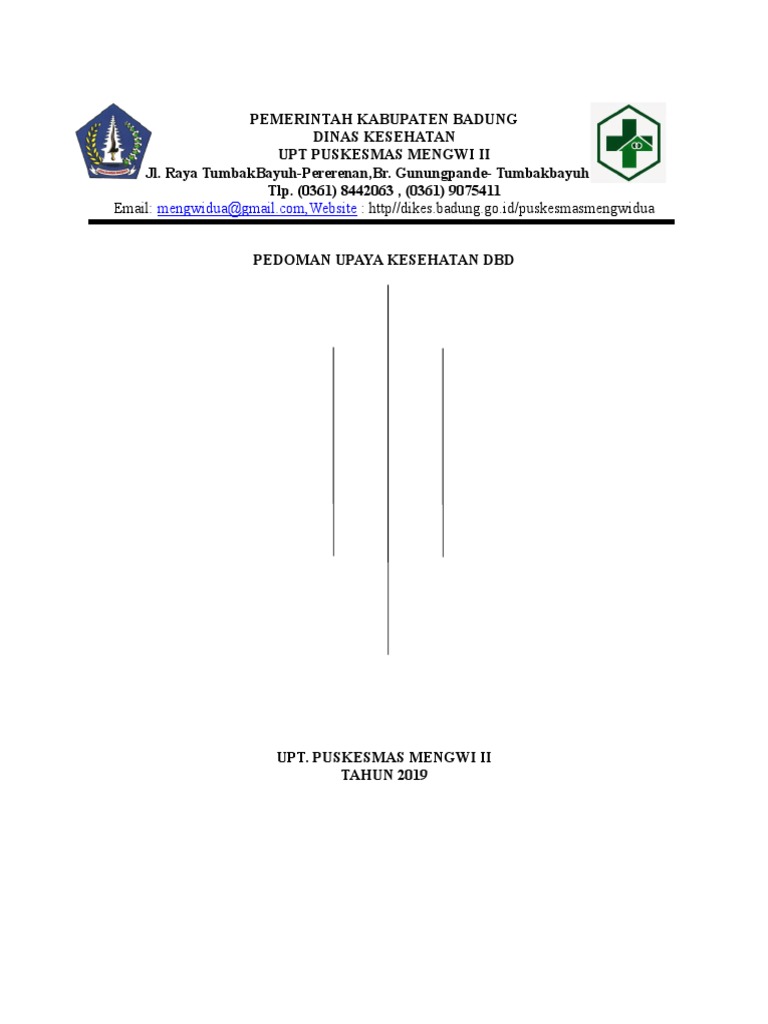 Pedoman Upaya Kesehatan DBD Puskesmas Mengwi II | PDF