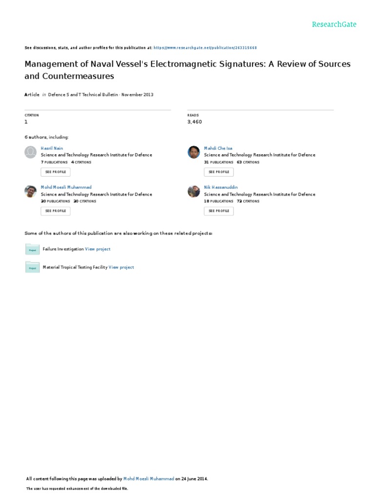 Management of Magnetic Signature | PDF | Naval Mine | Electric Current