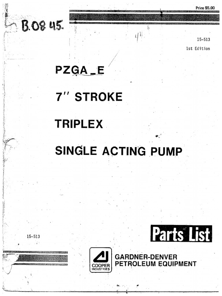 MUD PUMP PZ-7 Old Parts List PDF | PDF