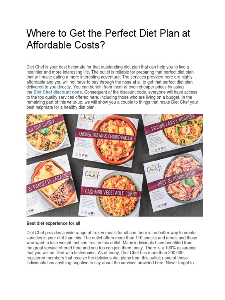 Where To Get The Perfect Diet Plan at Affordable Costs | PDF | Dieting ...