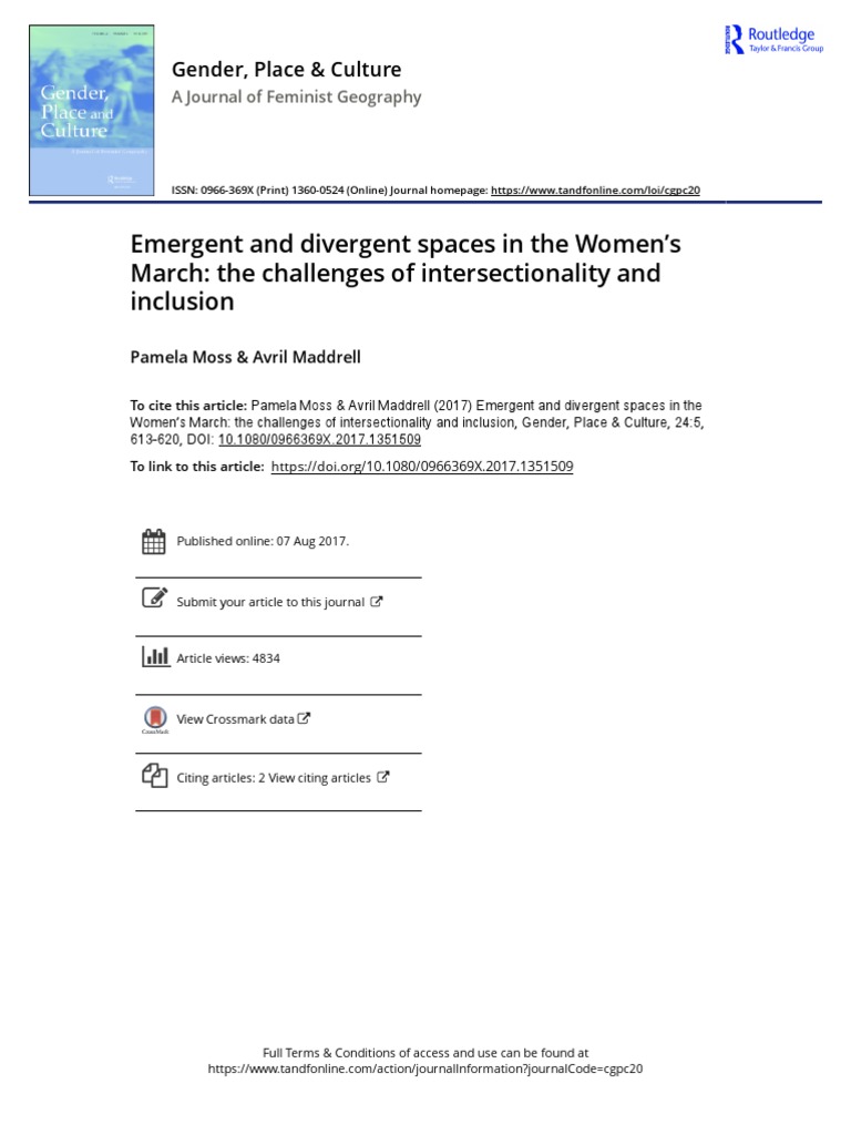 Emergent and Divergent Spaces in The Women S March The Challenges of ...