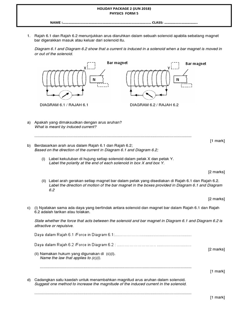 Physics Form 5 | PDF | Electromagnetism | Magnetism