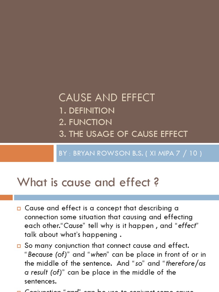 Understanding Cause and Effect | PDF | Phrase | Causality