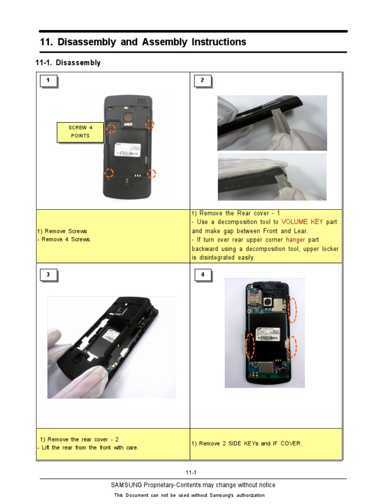Samsung Device Disassembly Guide | PDF | Electrical Connector ...