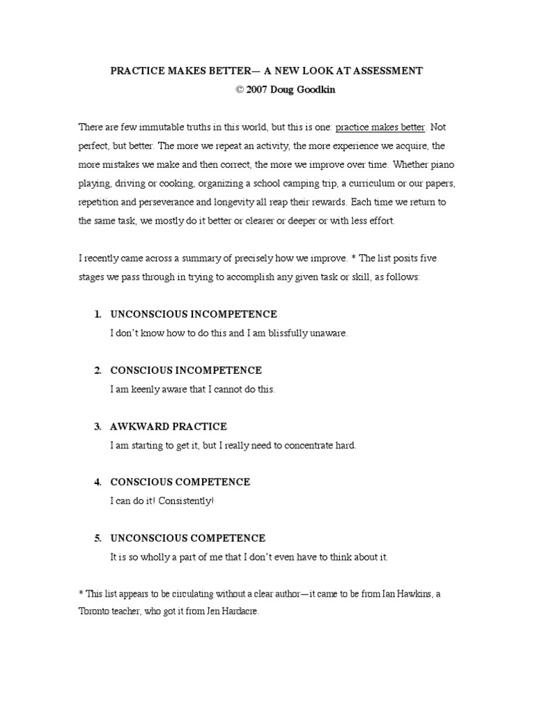 Practice Makes Better | PDF | Understanding | Motivation