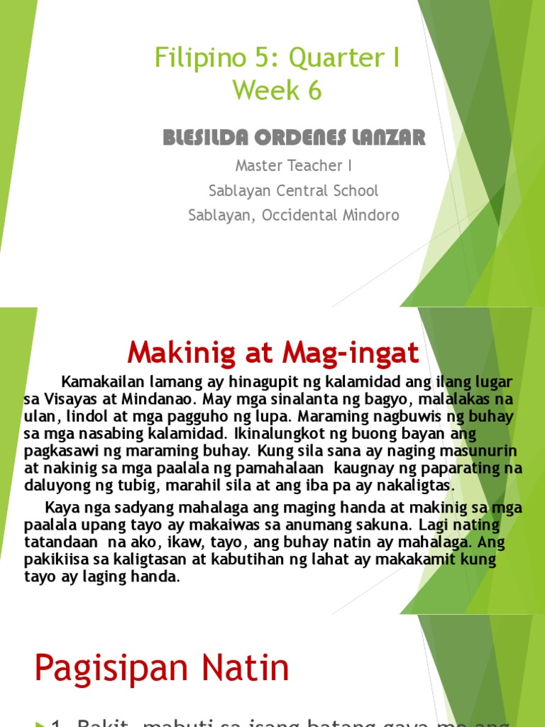Filipino - 5 - Q1 - Week - 6 - Alab - Filipino - .PPTX Filename UTF-8''Filipino 5 Q1 Week 6 ...