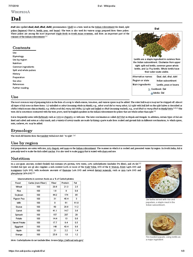 List of All Dal Recepies | PDF | Foods | Cuisine