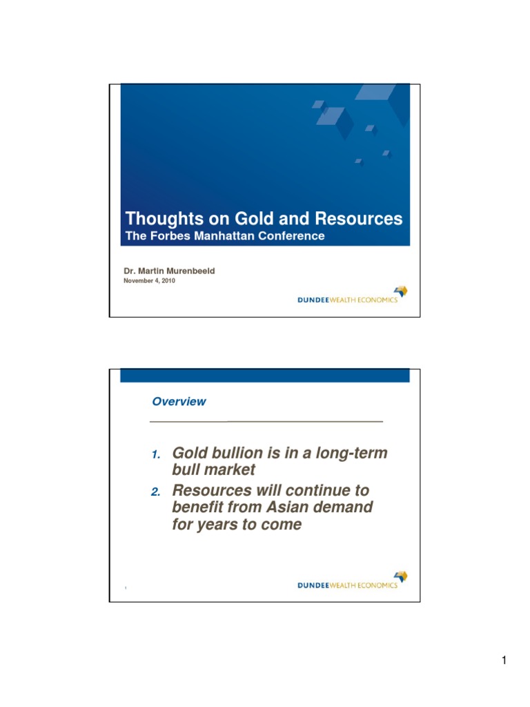 Dundee Wealth On Gold | PDF | Fiscal Policy | Recession