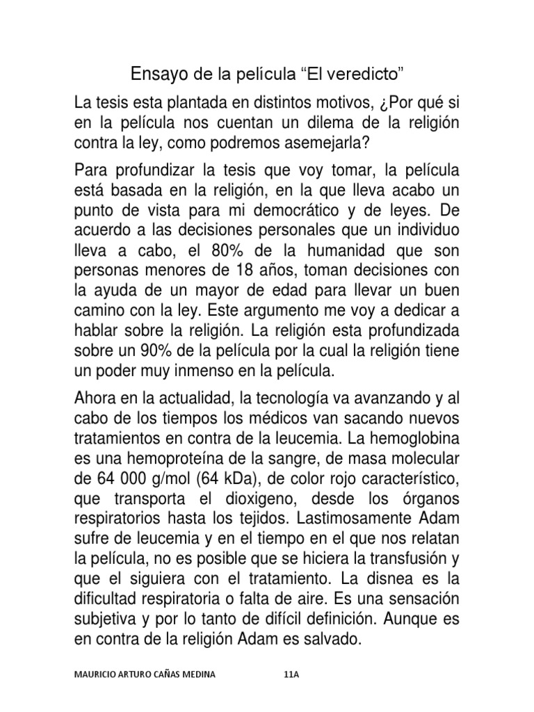 Ensayo "El Veredicto" | PDF