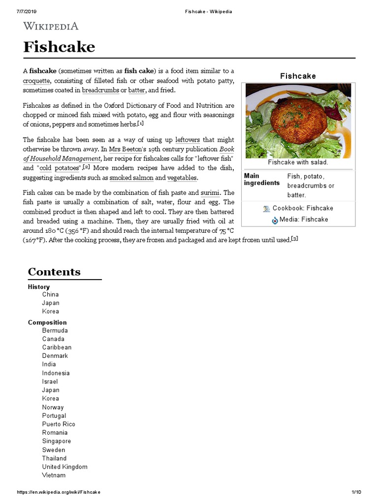 Fishcake Pdf Foods Cuisine