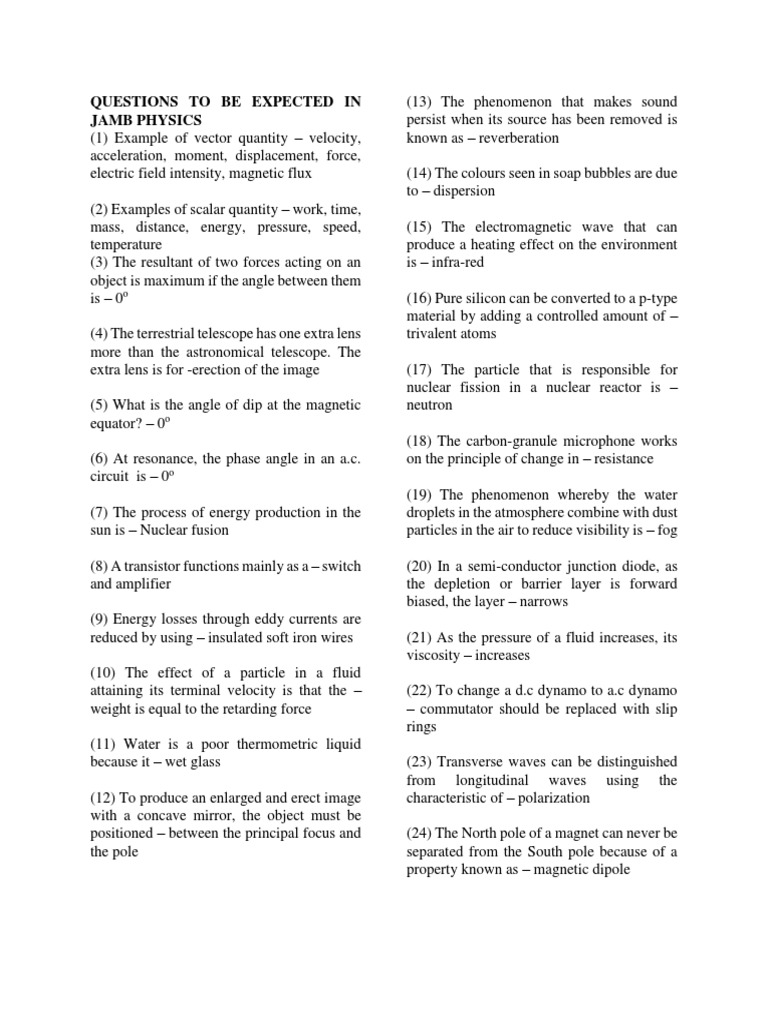 Question and Answer | PDF | Waves | Wavelength