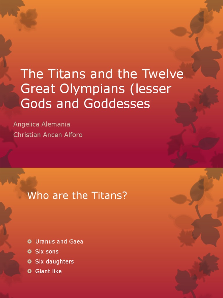 The Titans and The Twelve Great Olympians ( | PDF | Twelve Olympians ...