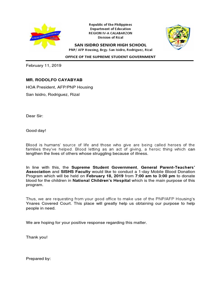 LETTER OF REQUEST (COVERED COURT) - Blood Letting | PDF