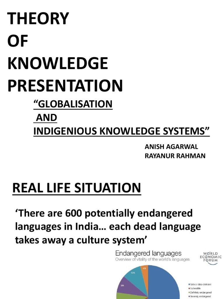 Tok Knowledge System | PDF | Globalization | Traditional Knowledge