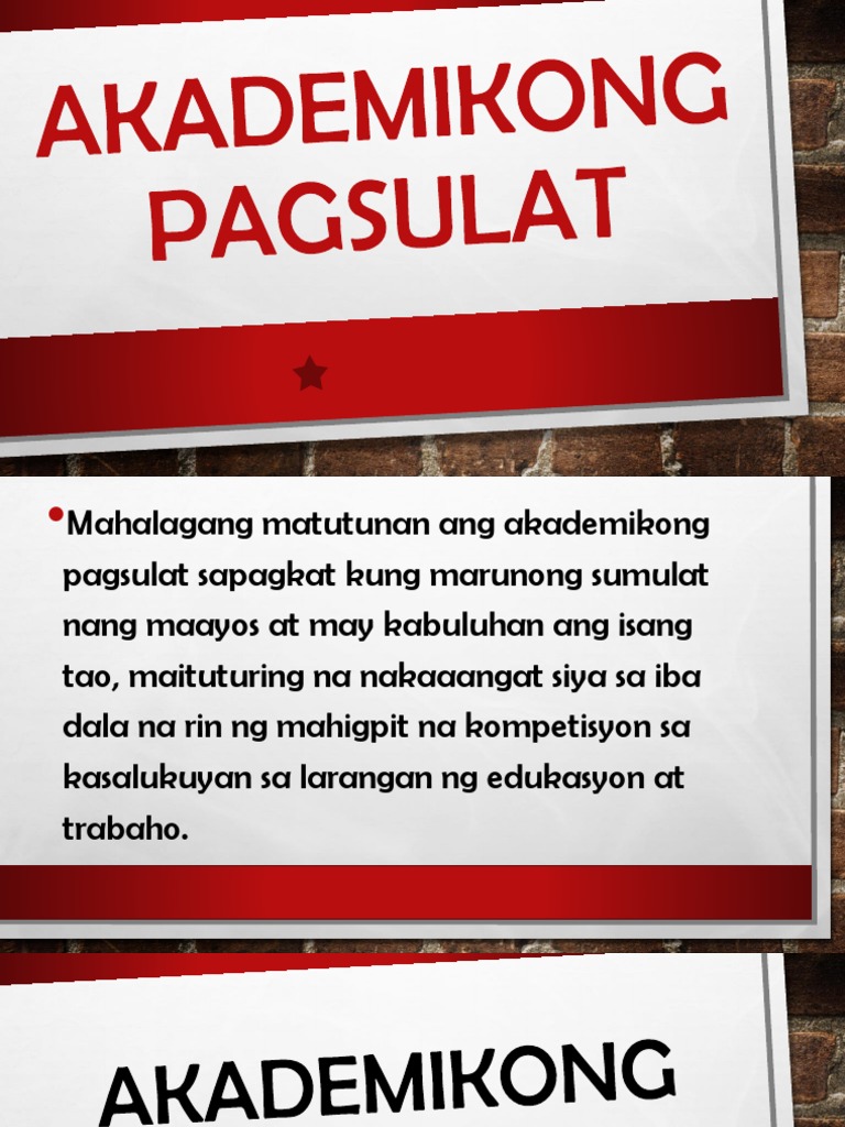 Akademikong Pagsulat | PDF